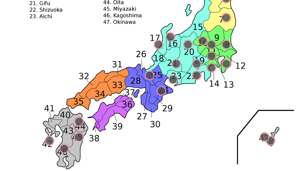 A map of my blogs about Japan – belleelene